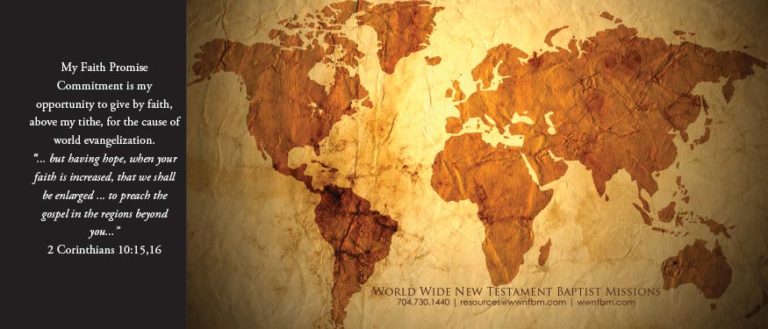 Faith Promise Card: World Map (Back) – Help My Missions Conference